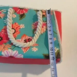 Spartina 449 | Bags | Spartina Structured Pink Blue Floral Shoulder ...